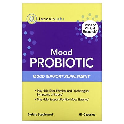 Mood probiotic, mood support supplement, 60 capsules by Innovixlabs ...