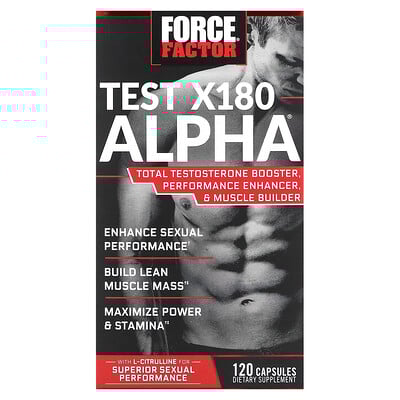 Test x180 alpha®, 120 capsules by Force factor : review - Vitamins ...