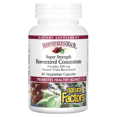 Natural factors, resveratrolrich, super strength, resveratrol ...