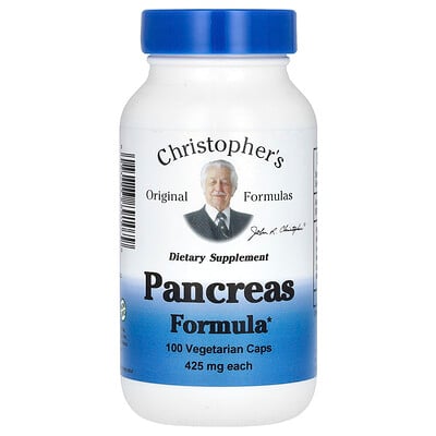 Christopher's original formulas, pancreas formula, 850 mg, 100 ...