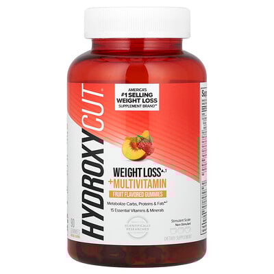 Hydroxycut, weight loss + multivitamin gummies, fruit, 90 gummies by ...