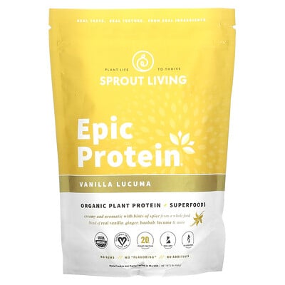 Sprout living, epic protein, organic plant protein + superfoods ...