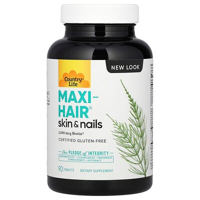 Country life, maxi-hair, skin & nails, 90 tablets oleh Country life ...