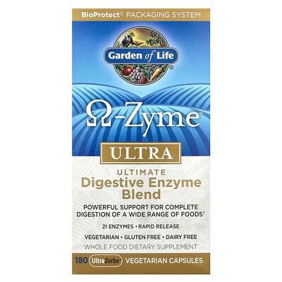 Garden of life, o-zyme™ ultra, ultimate digestive enzyme blend, 180 ...