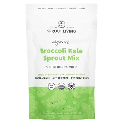 Sprout living, organic broccoli kale sprout mix , 4 oz (113 g) by ...