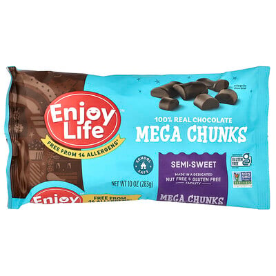Enjoy life foods, mega chunks chocolate, semi-sweet, 10 oz (283 g) by ...