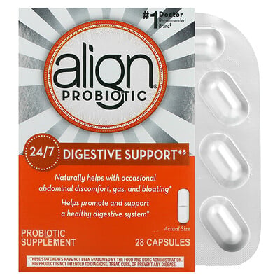 Align probiotics, 24/7 digestive support, probiotic supplement, 28 ...