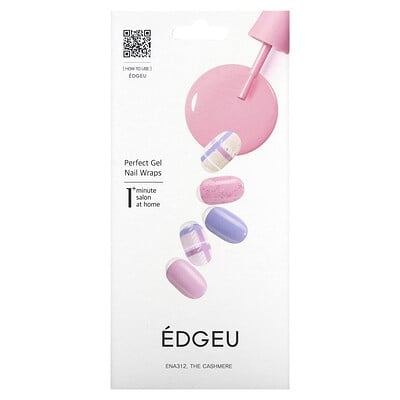 Edgeu, perfect gel nail wraps, ena 312 the cashmere, 19 piece set by Edgeu : review - Nail ...