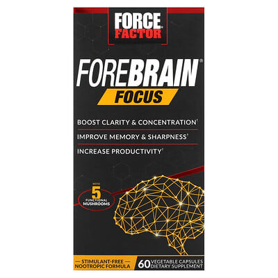 Force factor, forebrain focus, 60 vegetable capsules by Force factor ...