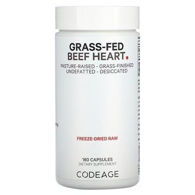 Codeage, grass-fed , beef heart, pasture raised, 180 capsules by Codeage : review - 維生素和補充品 ...