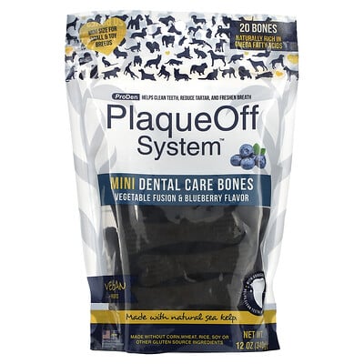 Proden, plaqueoff system, mini dental care bones, for small & toy breed ...