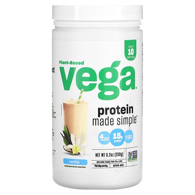 Vega, plant-based protein made simple, vanilla, 9.2 oz (259 g) by Vega ...