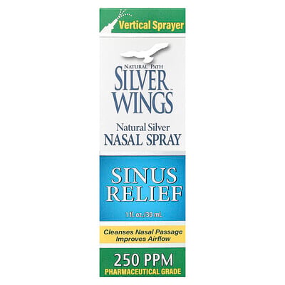 Natural path silver wings, natural silver, nasal spray, sinus relief ...