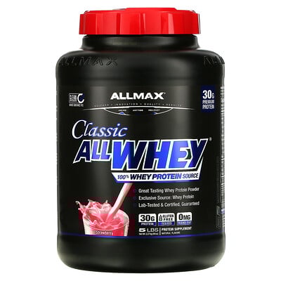 Classic allwhey®, 100% whey protein, strawberry, 5 lbs (2.27 kg) by ...