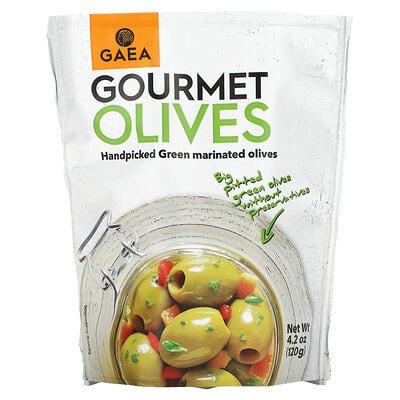 Gourmet olives, handpicked green marinated olives, 4.2 oz (120 g) by ...