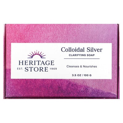 Colloidal silver clarifying soap, 3.5 oz (100 g) by Heritage store ...