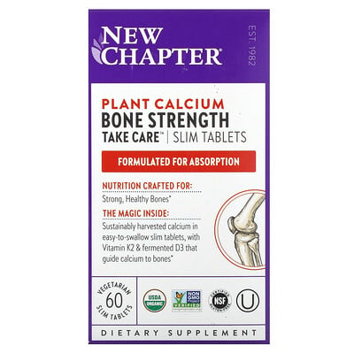 Plant calcium, bone strength, take care, 60 vegetarian slim tablets by ...