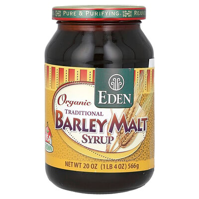 Organic traditional barley malt syrup, 20 oz (566 g) by Eden foods ...