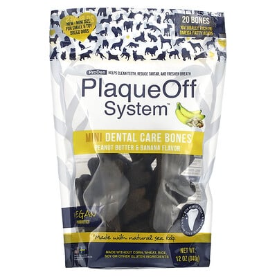 Plaqueoff system, mini dental care bones, for small & toy breed dogs ...
