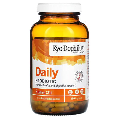 Kyo-dophilus, daily probiotic, 3 billion cfu, 360 capsules by Kyolic ...