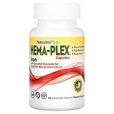 Hema-plex, 60 fast-acting capsules by Naturesplus Reviews - Vitamins ...