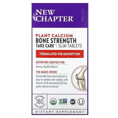 Plant calcium, bone strength take care, 180 vegetarian slim tablets by ...