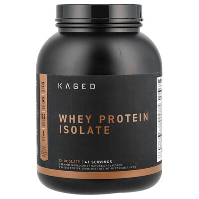 Whey protein isolate, chocolate, 3 lb (1.36 kg) by Kaged : review ...