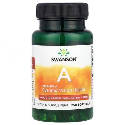 Vitamin a, 10,000 iu (3,000 mcg rae), 250 softgels by Swanson : review ...