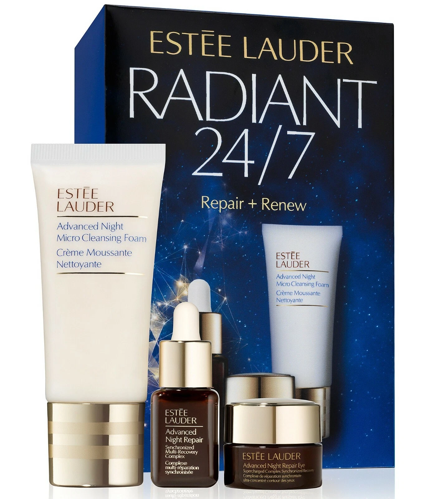 Radiant skin 24/7 - repair + renew advanced night repair set by Estee ...