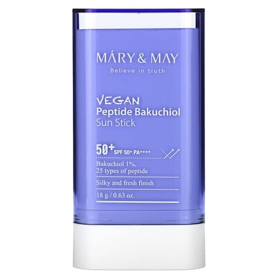 Vegan peptide bakuchiol sun stick, spf 50+ pa++++ 由 Mary & may 提供的评价 ...