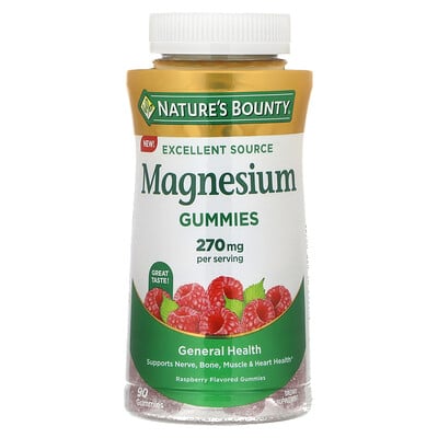 Magnesium gummies, raspberry, 90 gummies by Nature's bounty Reviews ...