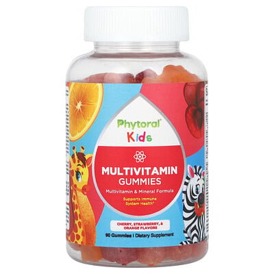 Kids, multivitamin gummies, cherry, strawberry & orange, 90 gummies by ...
