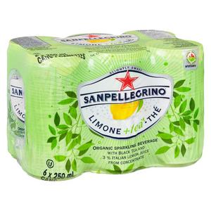 Limone tea organic sparkling lemon tea beverage by San pellegrino ...
